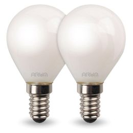 Los mit 2 LED-Lampen E14 Frosted 4.5W Eq 40W P45 Température de Couleur: Blanc chaud 2700K