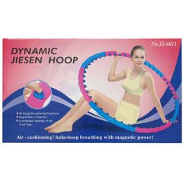 Olymp Handels Gmbh - Dynamic Jiesen Hula Hoop Fitness Reifen 48 Massagekugeln mit eingearbeiteten Magneten 0.9 kg - blau/pink