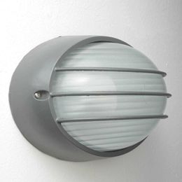 Licht-Erlebnisse Wandlampe außen E27 IP44 Anthrazit Garten Haus Glas Aluminium Maritim - Anthrazit