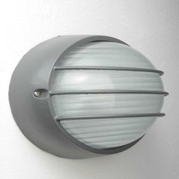 Licht-Erlebnisse Wandlampe außen E27 IP44 Anthrazit Garten Haus Glas Aluminium Maritim