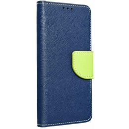 Buch Tasche Fancy kompatibel mit Realme 10 Handy Hülle Brieftasche mit Standfunktion, Kartenfach Blau-Grün - Schwarz