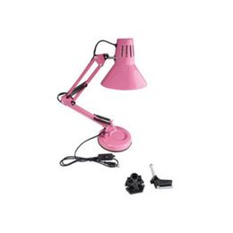 Meditrade GmbH Trade Shop Traesio - schreibtischlampe mit gelenkarm, E27-ANSCHLUSS, tischleuchte für das büro Pink - Pink