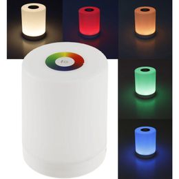 Chilitec Led Tischleuchte Touch rgb Warmweiß tragbare Nachttischlampe mit Akku Farbig rgb einstellbar + Farbwechsel Funktion i Dimmbar Wiederaufladbar per usb
