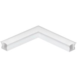 98993 Eckverbinder Einbauprofil 2 Alu, Kunststoff weiss L:11cm 90° horziontal - Eglo