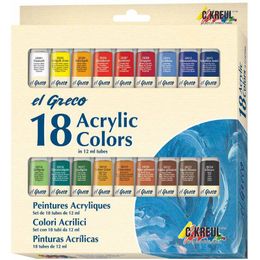 Kreul - el Greco Acrylic Set 18 x 12 ml Tuben Künstlerfarben