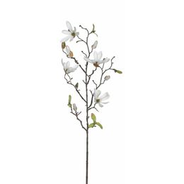 Mica Decorations Mica künstliche Magnolia weiß 75 cm Magnolienzweig Kunstblume Einzelblumen