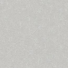 A.S. Création A.s.creations - Graue Vliestapete einfarbig | Vlies Strukturtapete in Putzoptik mit Vinyl | Abwaschbare Uni Tapete mit Putz Struktur ideal für Büro