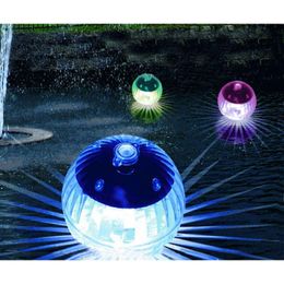 Spetebo Led Schwimmkugeln 4er Set mit Farbwechsel - Solar Teichlampe - Kugel Lampe ideal für Teich und Schwimmbad