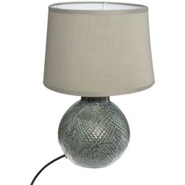 Atmosphera - Lampe Joas Keramik H29cm - Blau - Blau