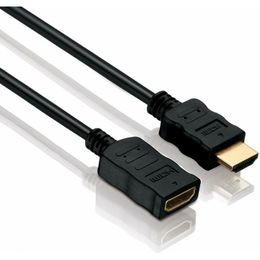 Verlängerung, High Speed hdmi Stecker/Buchse mit Ethernet 0,5m (X-HC005-005E) - helos