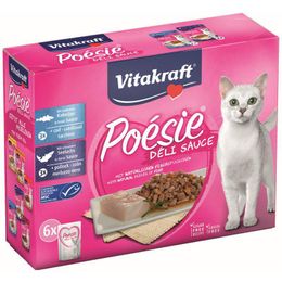 Katzenfutter Poesie DeliSauce, Multipack Fisch - 6 Beutel - Vitakraft