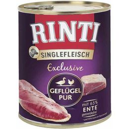 Singlefleisch Geflügel 800 g Adult Nassfutter Hunde - Rinti