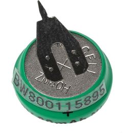 Knopfzellen Akku Typ V80H (NiMH, 80mAh, 1.2V) - 1 Zelle, 2 Pins Printanschluss, wiederaufladbar - vhbw