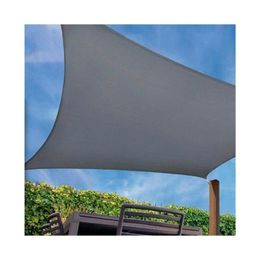 5 x 5 m quadratisches graues wasserdichtes Polyester-Sonnensegel 5 x 5 m, grau 165 gr/m2 UV-Gartenmarkise