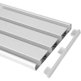 Bestlivings Seitendeckel für Weiß - 3/4 Lauf Aluminium Vorhangschiene - Weiß