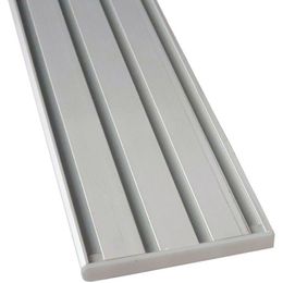 Bestlivings Vorhangschiene silber aus Aluminium, alle Längen bis 480cm möglich, Flache Gardinenschiene ( 7mm ), 1- / 2-/ 3- /4-läufig inkl. Vorhanggleiter