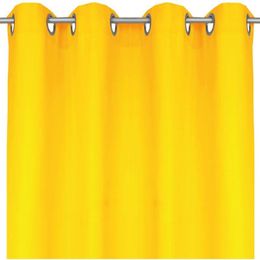 Bestlivings Blickdichte Gelbe Gardine mit Ösen in 140x245 cm ( BxL ), in vielen Größen und Farben - Gelb