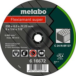 Flexiamant super 180x6,0x22,23 Stein, Schruppscheibe, gekröpfte Ausführung - Metabo
