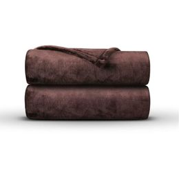 Bestlivings Kuscheldecke Mirabella - hochwertige Flauschige Decke, Cashmere Touch, 130 x 170 cm - Braun - Braun