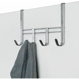 BURI Metall Türgarderobe mit 4 Haken Garderobenleiste Kleiderhaken Türhaken Garderobe