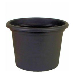Spetebo - Kunststoff Pflanztopf campanula in anthrazit - 50 cm - schwarzer Pflanzkübel mit Wasserablauf