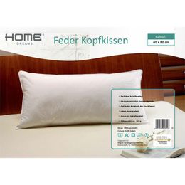 BURI Federkopfkissen ca. 40x80cm Kissen Wohnen Schlafzimmer schlafen Betten comfort