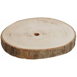 BURI Baumstammscheibe 20cm zum Basteln Holzscheibe Gesteckunterlage Dekomaterial Holz Baumscheibe