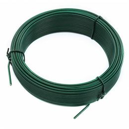 EstexoH&G Estexo - Bindedraht Basteldraht Draht Gartenzaun 2,0 mm verzinkt, anthrazit grün 25m 50m Moosgrün ral 6005 / 2,0 mm x 25 m