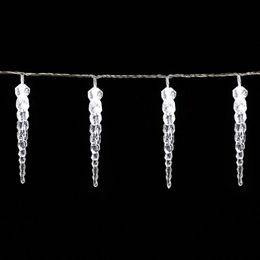 Deuba - led Lichterkette Eiszapfen Eisregen Innen Außen Weihnachtsbeleuchtung 80 Eiszapfen led Kaltweiß