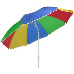 Spetebo Sonnenschirm 180 cm bunt - mit Tasche - Strandschirm Garten Schirm Balkonschirm