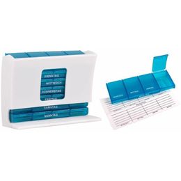 BURI 7 Tage Pillenbox mit Austeller Medikamentenbox Tablettenbox Pillendose Wochenbox