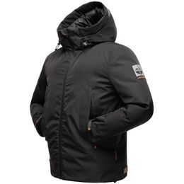 Stone Harbour Outdoorjacke Moagaa Sportliche, wasserdichte Winterjacke mit Kapuze, schwarz