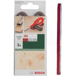 Bosch - 3 Schleifbänder für b+d Powerfile ka 293E 6 x 451 mm, k 40, Holz