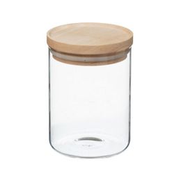 Aufbewahrungsgläser aus Glas und Holz luftdichter Deckel Atmosphera 0,6 l - Blanc