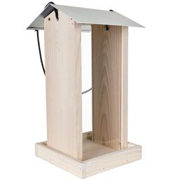 Gärtner Pötschke Vogelfutterstation Quara, zum Hängen, mit Stahldach, 17x17x32 cm
