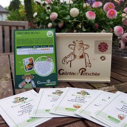 Gärtner Pötschke Saatgut-Holzbox Bunte Tomaten-Vielfalt