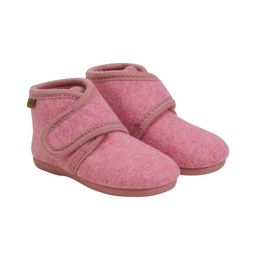 EN FANT - Klett-Hausschuhe WOOL VELCRO in wild rose, Gr.23