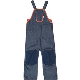 Finkid - Jeans-Funktions-Latzhose LOIRI DENIM mit Kniebesatz in blau, Gr.122/128