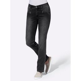 Sieh an! Bequeme Jeans, schwarz