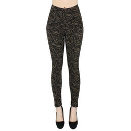 dy_mode Thermohose Gefütterte Thermo Hose Damen Thermo Leggings mit Innen-Fleece mit elastischem Bund