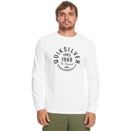 Quiksilver Langarmshirt »Circled Script« White XXL XXL Stoff: Baumwoll-Jersey-Stoff [160 g/m2]