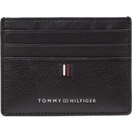 Tommy Hilfiger Geldbörse TH CENTRAL CC HOLDER, mit gut sichtbarem Markenemblem, schwarz