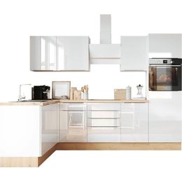 respekta Küchenzeile Safado aus der Serie Marleen, Breite 280 cm, hochwertige Ausstattung wie Soft Close Funktion, weiß