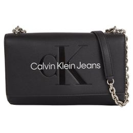 Calvin Klein Jeans Umhängetasche SCULPTED EW FLAP CONV25 MONO, mit großflächigem Markenlogo, schwarz