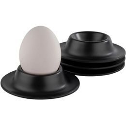 APS Eierbecher, (Set, 4-tlg), hochwertiges Melamin, schwarz