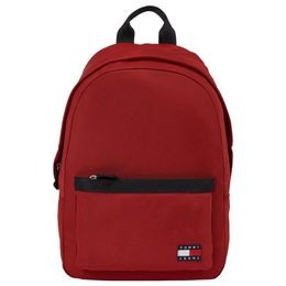 Tommy Jeans Cityrucksack TJM DAILY DOME BACKPACK, Freizeitrucksack Freizeit-Bag Schulrucksack Recycelte Materialien, rot