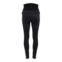 Only Maternity Umstandsjeans OLMBLUSH MID SK ANK RW DNM REABOX NOOS mit Destroyed Effekt, schwarz