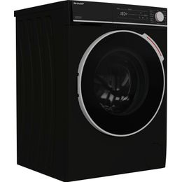 A (A bis G) Sharp Waschmaschine "ES-NFH914CBDA-DE" Waschmaschinen schwarz Frontlader