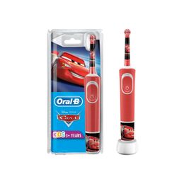 Oral-B Kids Cars Elektrische Zahnbürste mit Disney-Stickern, für Kinder ab 3 Jahren, rot