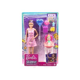 Mattel GRP40 - Barbie - Skipper - Babysitter Puppe, Geburtstagsspielset mit Farbwechsel